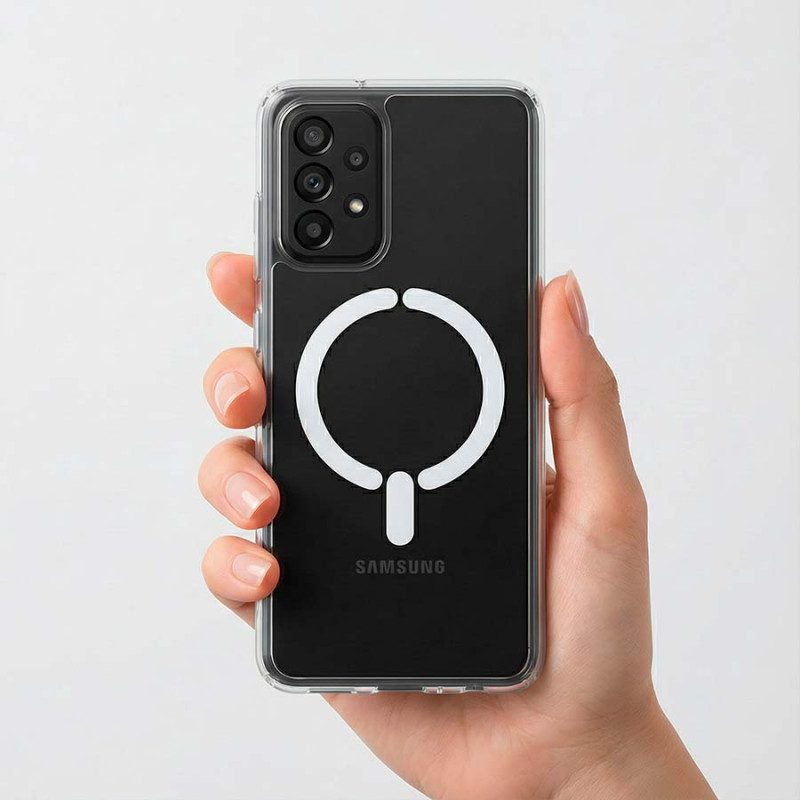 Cover Trasparente Logo Compatibile con Magsafe per Samsung Galaxy A13 ...