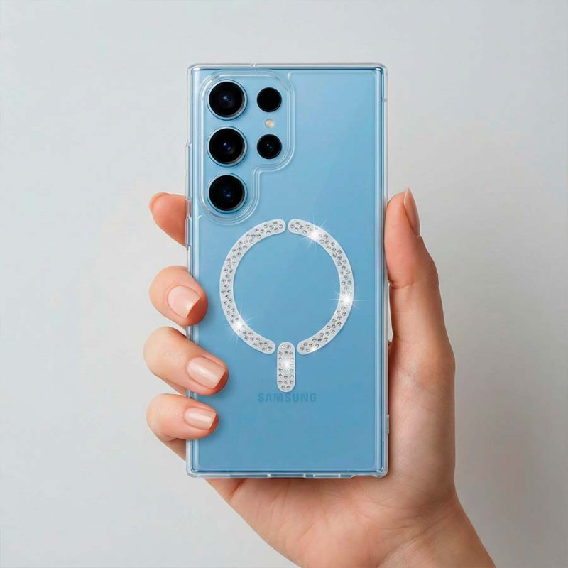 Cover Antiyellow Compatibile con MagSafe con Brillanti per Samsung ...