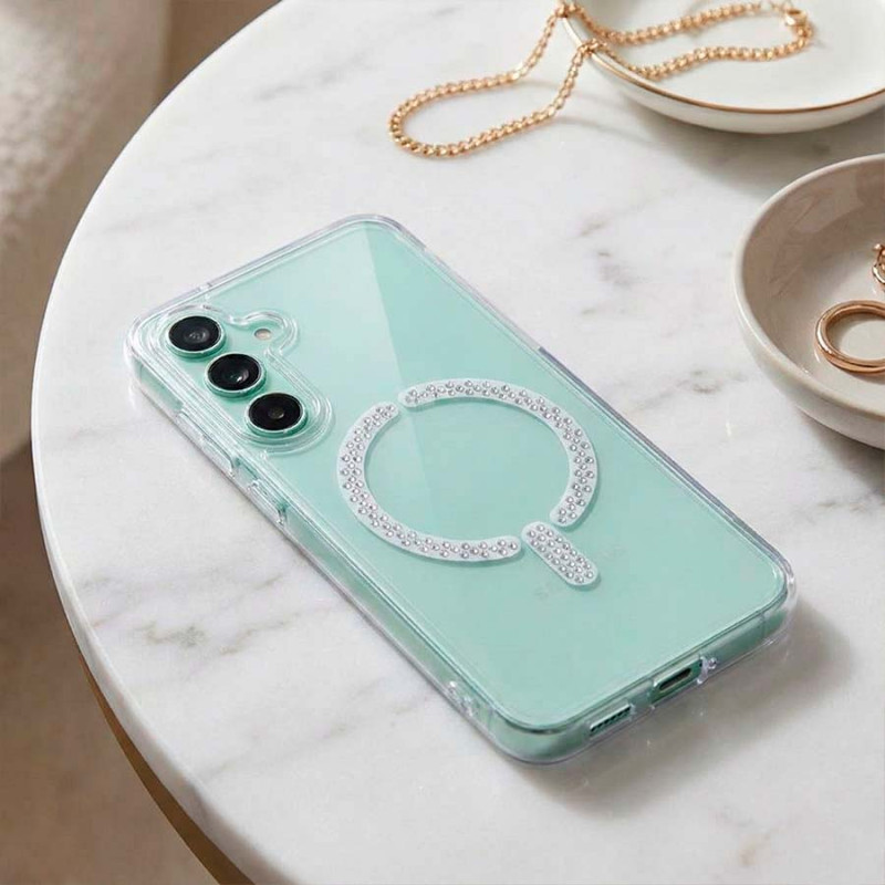 Cover Antiyellow Compatibile con MagSafe con Brillanti per Samsung ...